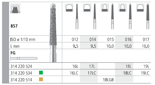 Wiertło do techniki VERTIPREP FG 16L sztuk 6 sklep.hager.com.pl